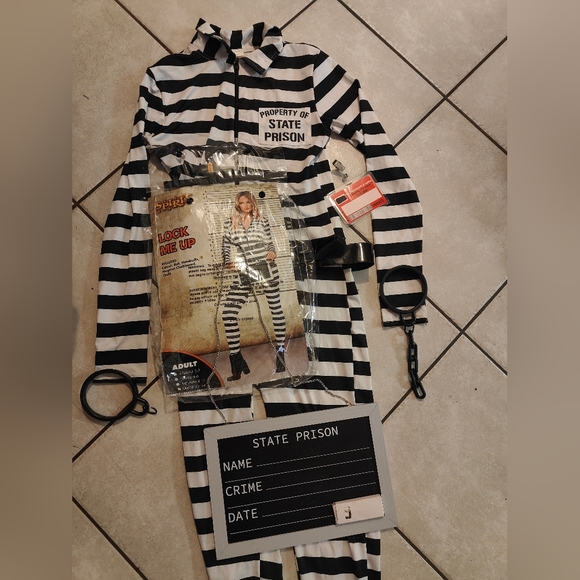 Spirit | Pants & Jumpsuits | Spirit Halloween Womens Lock Me Up Inmate ...
